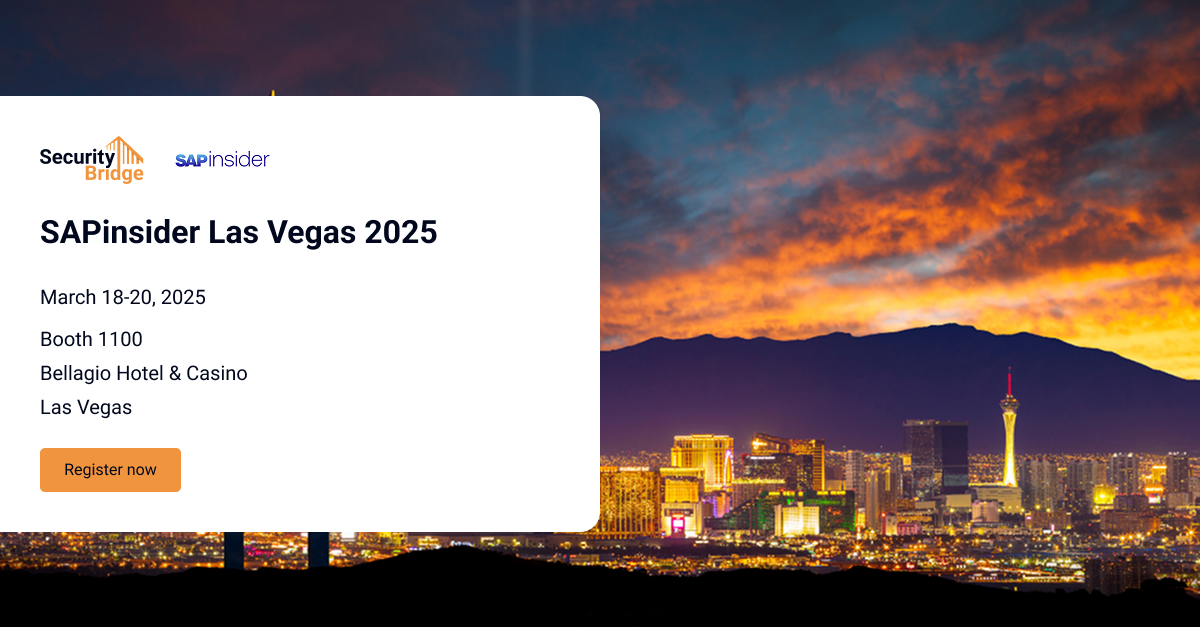 SAP Solutions of SecurityBridge at SAPinsider Las Vegas 2025